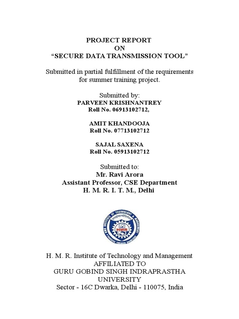Project Report On Image Steganography BY PARVEEN | PDF | Java (Programming Language) | Cryptography