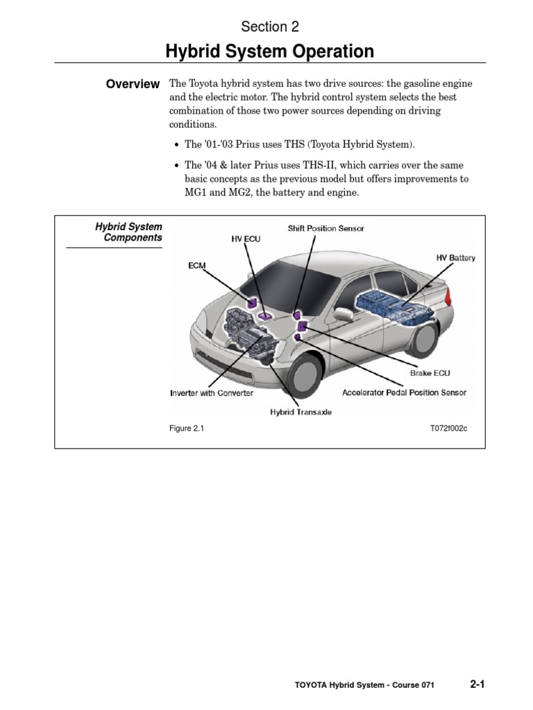 Toyota Hybrid System Overview and Safety | PDF | Power Inverter ...