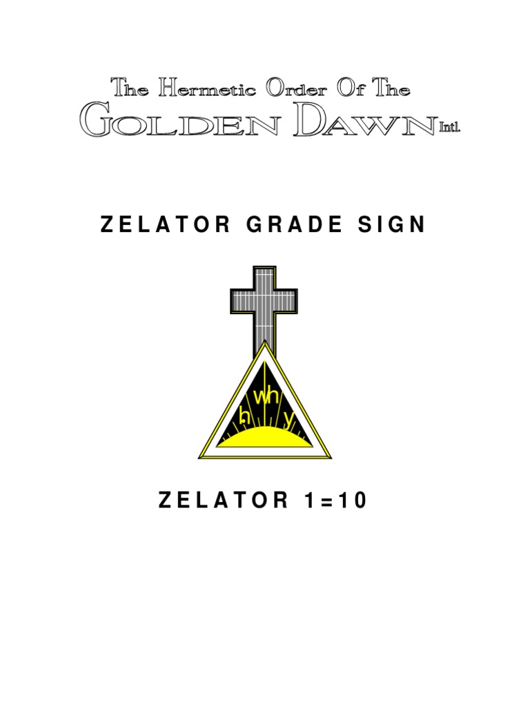 GOLDEN DAWN 1 10 - Zelator Grade Sign | PDF | Religious Belief And ...