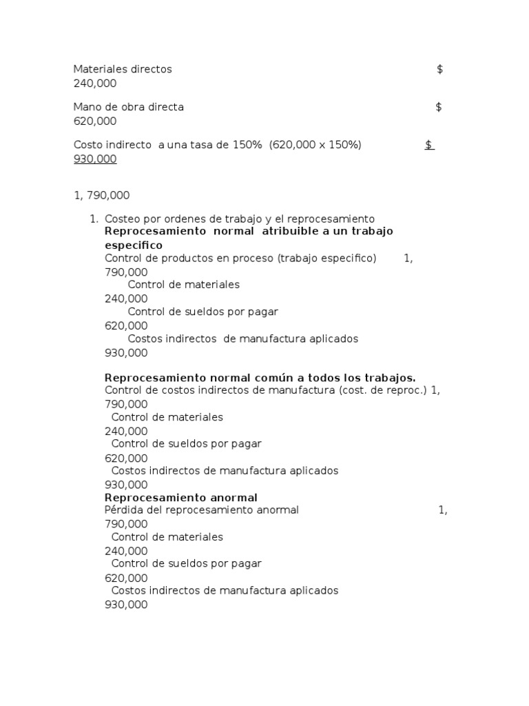Materiales Directos | PDF
