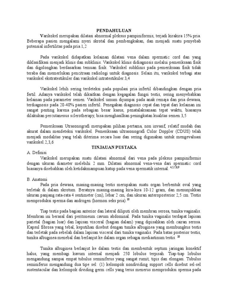 Varikokel: Penyebab dan Diagnosis | PDF
