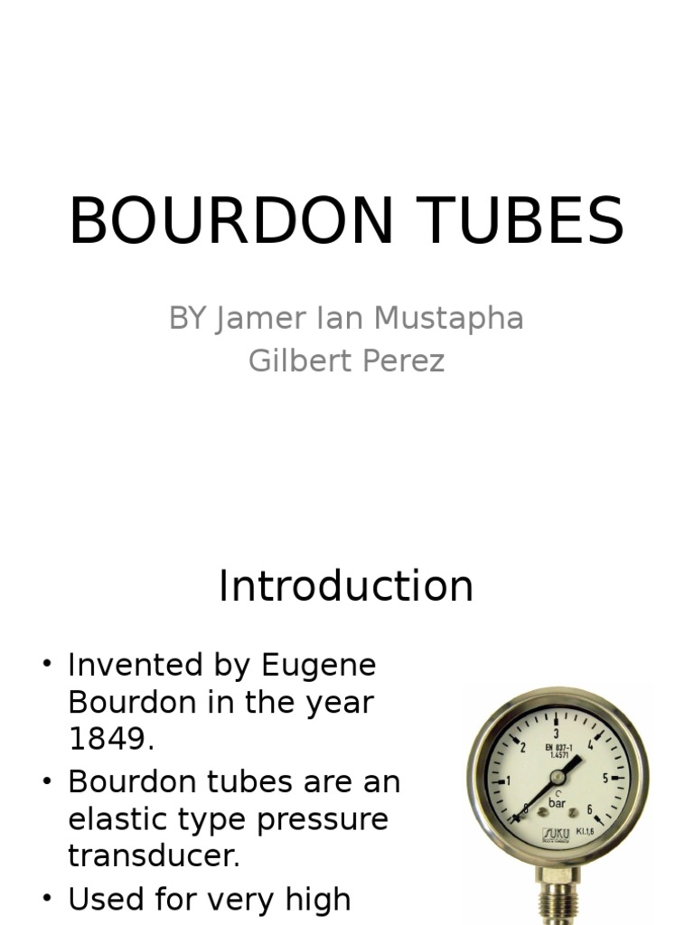 Bourdon Tube | PDF | Pressure Measurement | Vacuum Tube