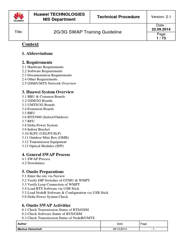 2G 3G SWAP Training Guideline | PDF | Lte (Telecommunication) | Usb