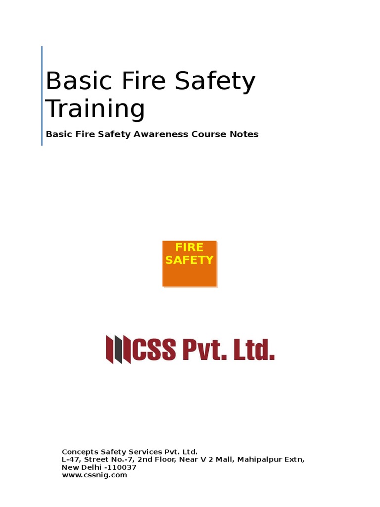 Basic Fire Safety Handouts | PDF | Fires | Combustion