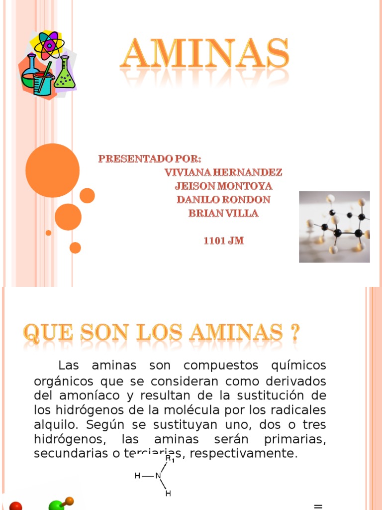 Aminas | PDF | Amina | Sustancias químicas