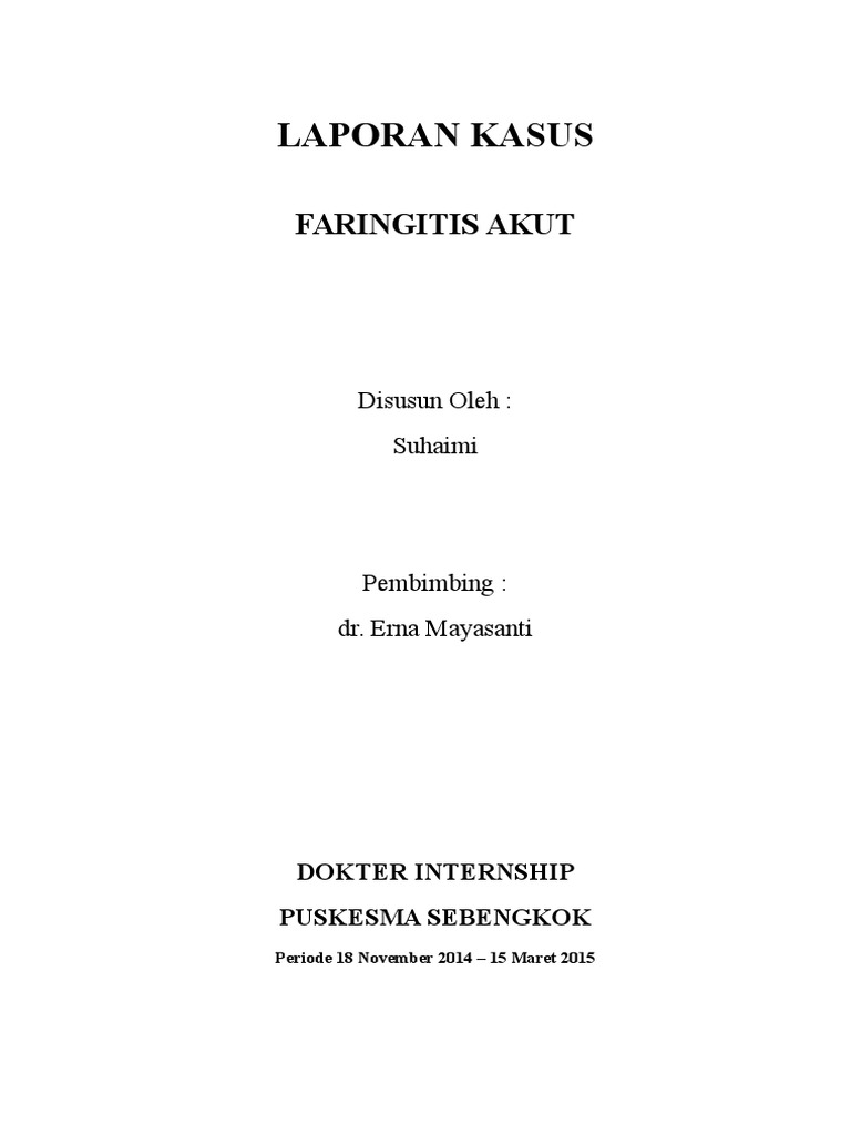 Case Faringitis Akut | PDF