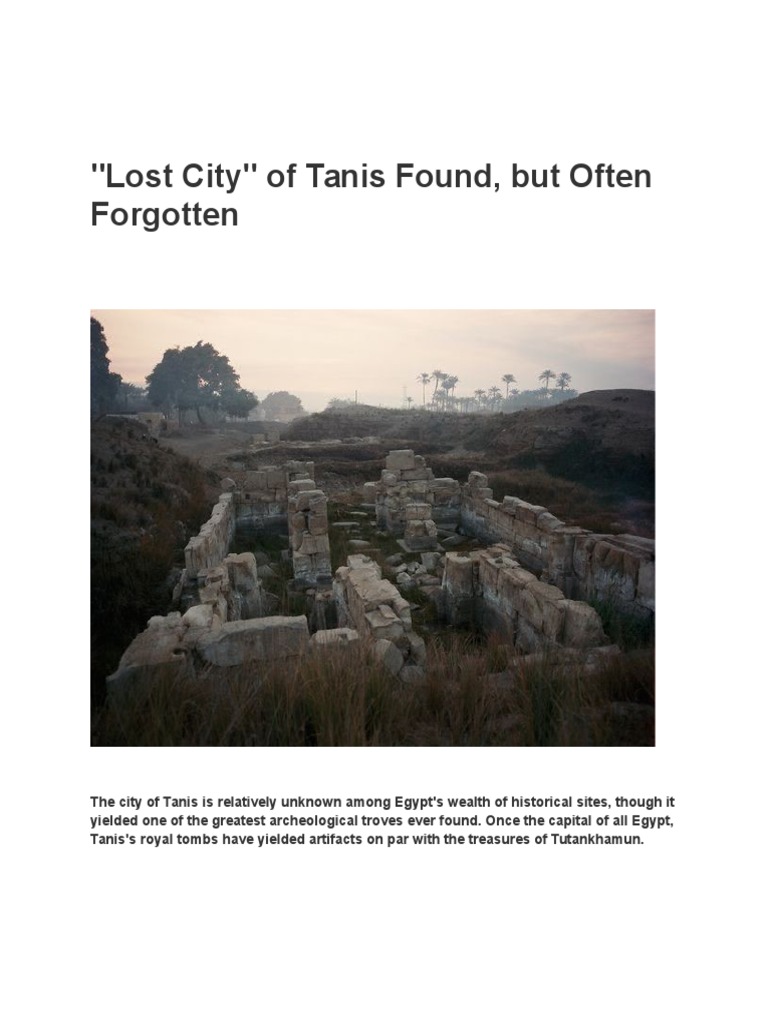 The City of Tanis is Relatively Unknown Among Egypt | Archaeology