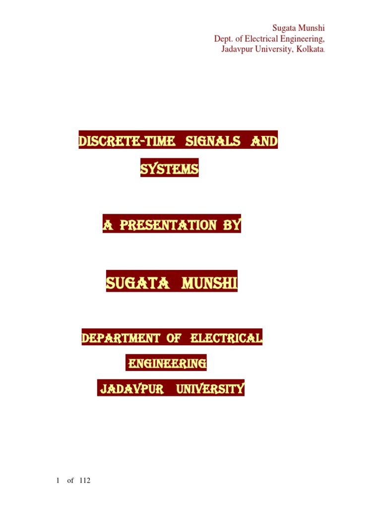 DSP - SGM | PDF | Signal (Electrical Engineering) | Digital Signal Processing