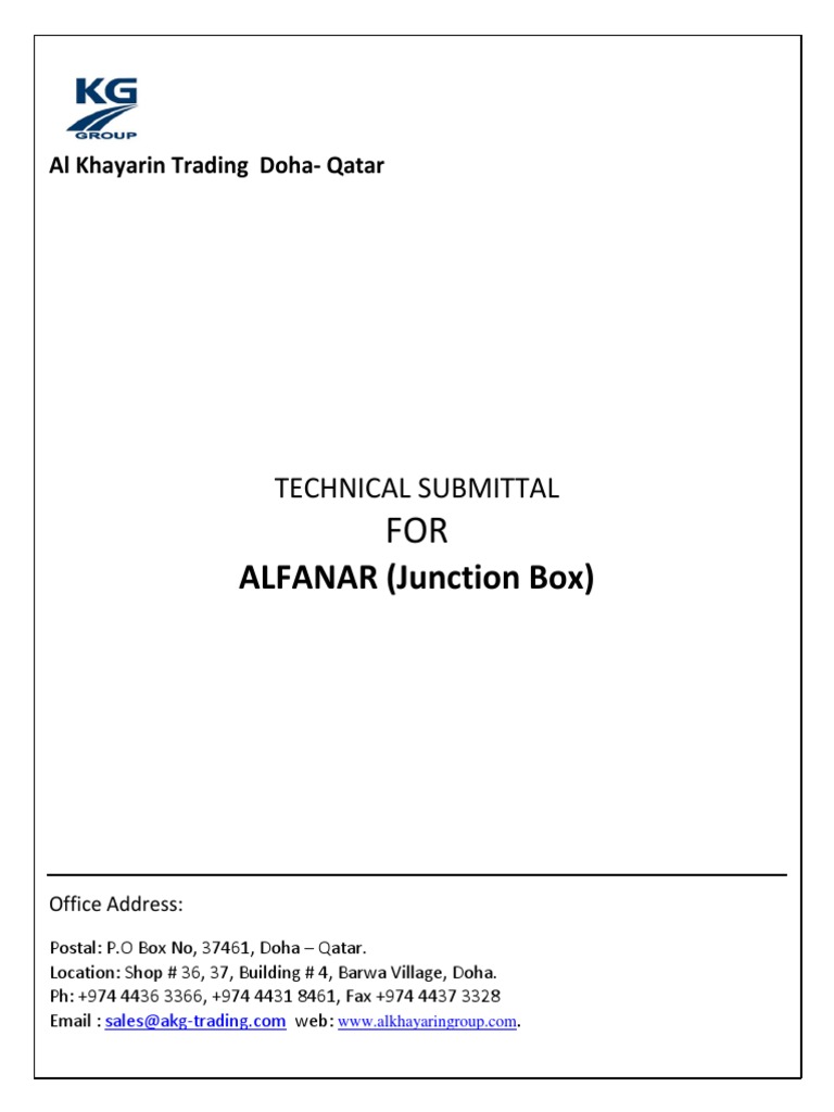 Al Fanar GI JN Box Submittal | PDF | Electric Power Distribution ...