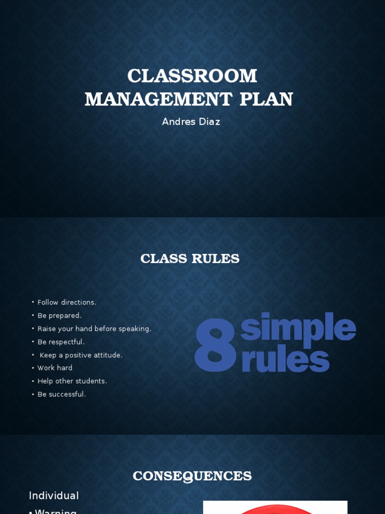 Classroom Management Plan Overview | PDF