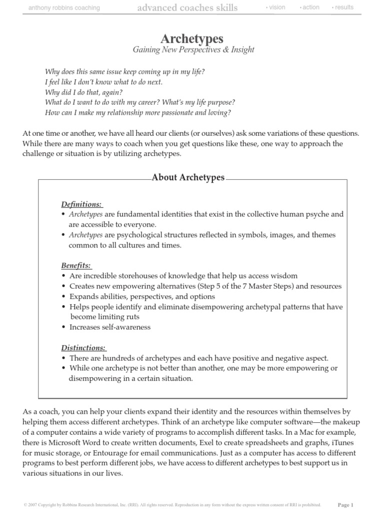 Archetypes | PDF | Analytical Psychology | Epistemology