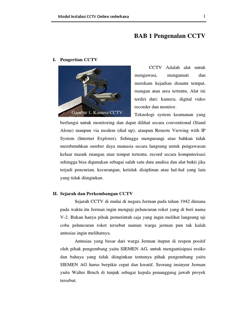 Modul CCTV Online | PDF