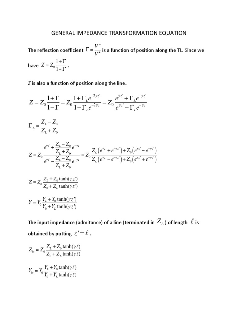 Impedance Transformation | PDF | Transformer | Computer Engineering
