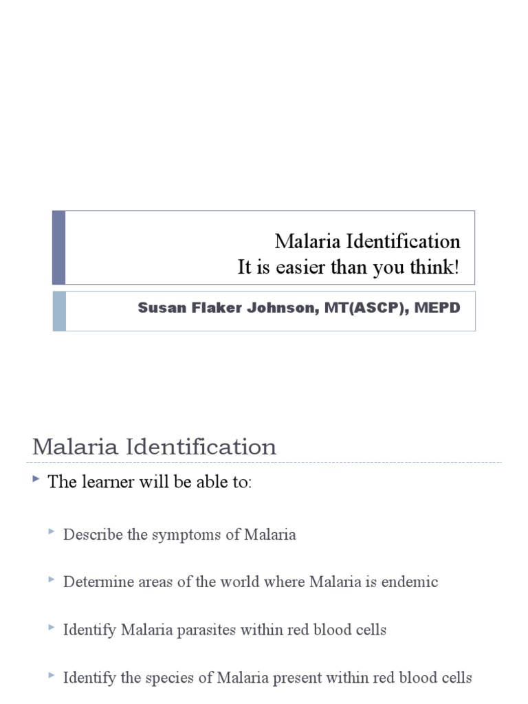 Malaria Identification and Diagnosis Guide | PDF | Animal Diseases ...