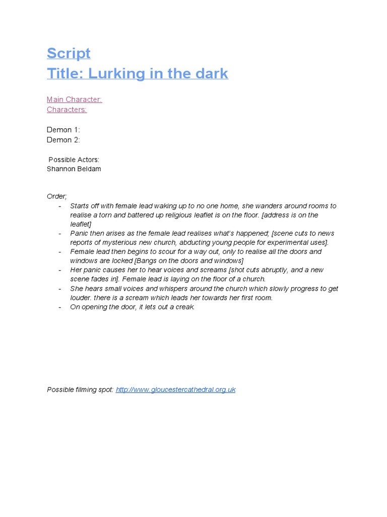 Initial Script | PDF