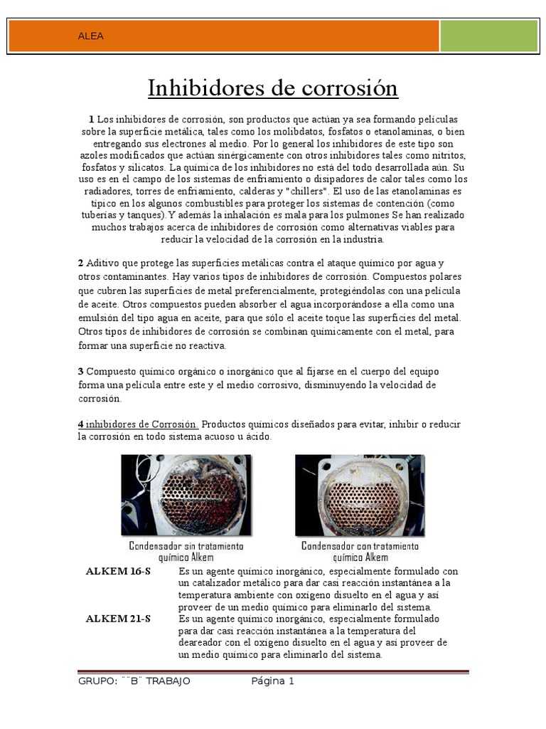 Inhibidores de Corrosión | PDF | Corrosión | Compuestos químicos