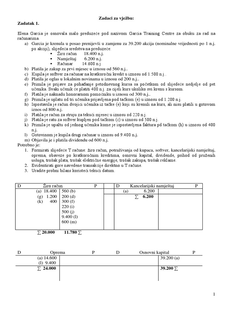 Probni Bilans | PDF