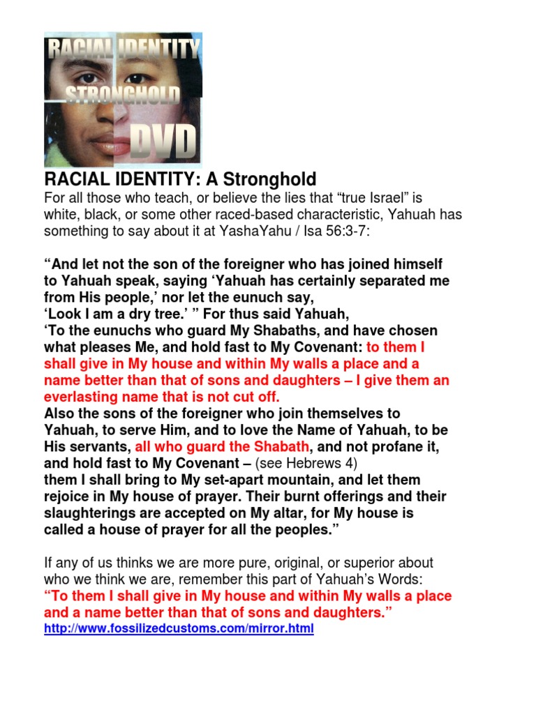 Racial Identity in Yahuah's Covenant | PDF