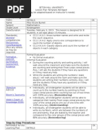 Kindergarten Math Lesson Plan | PDF | Common Core State Standards ...