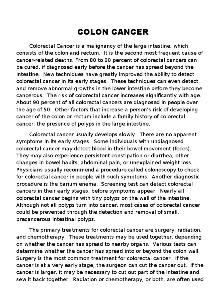 Colon Cancer | PDF