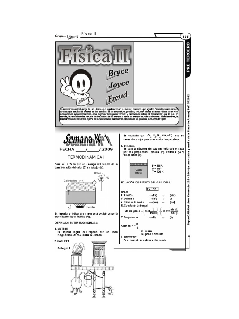 2 - Fisica II 3RO - IIB | PDF | Gases | Termodinámica