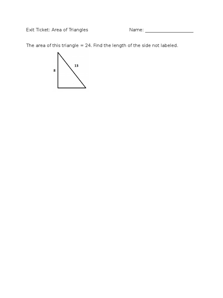 Calculate Triangle Side from Area | PDF
