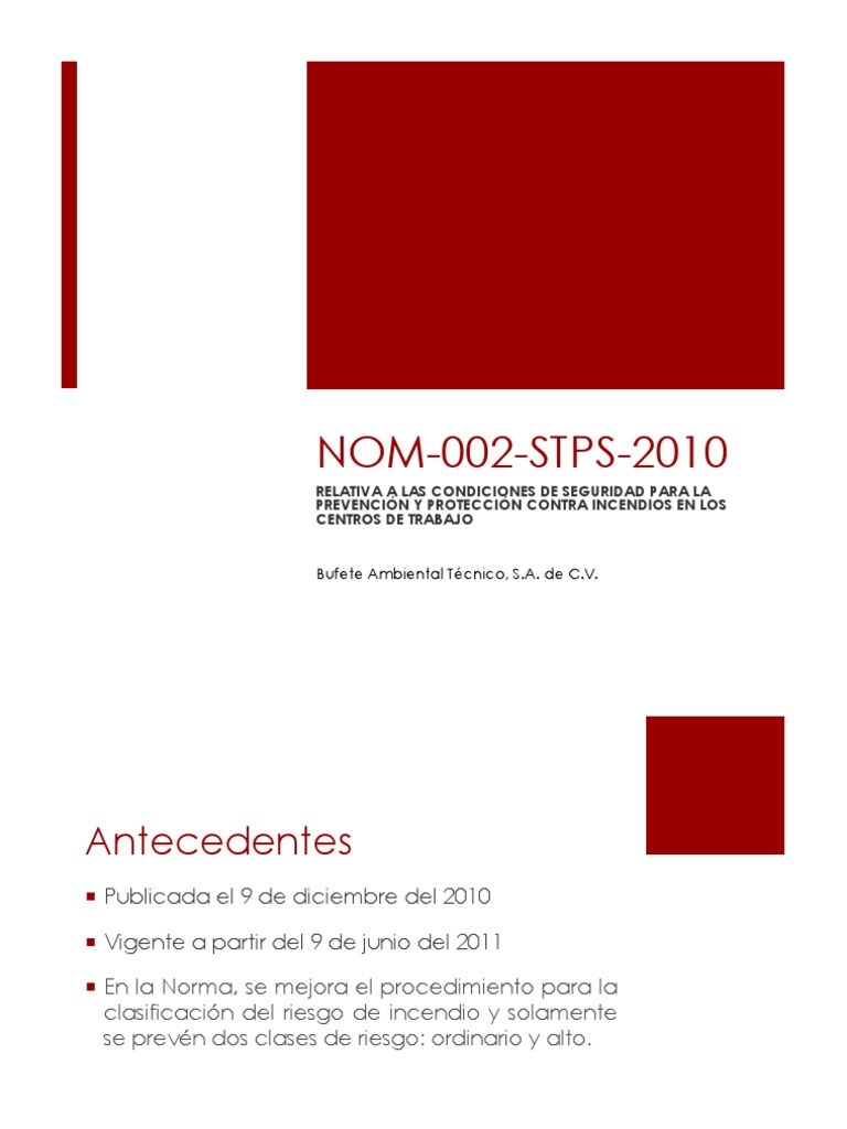 Nom 002 STPS 2010 | PDF