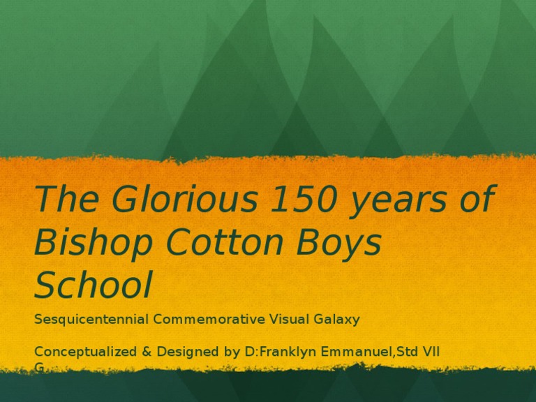 Bishop Cotton Boys School 150 Years | PDF