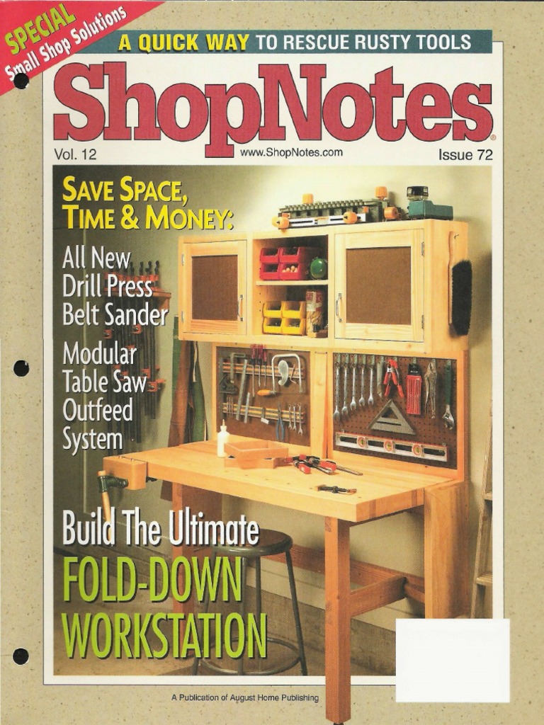 ShopNotes #72 - Fold Down Workstation | PDF