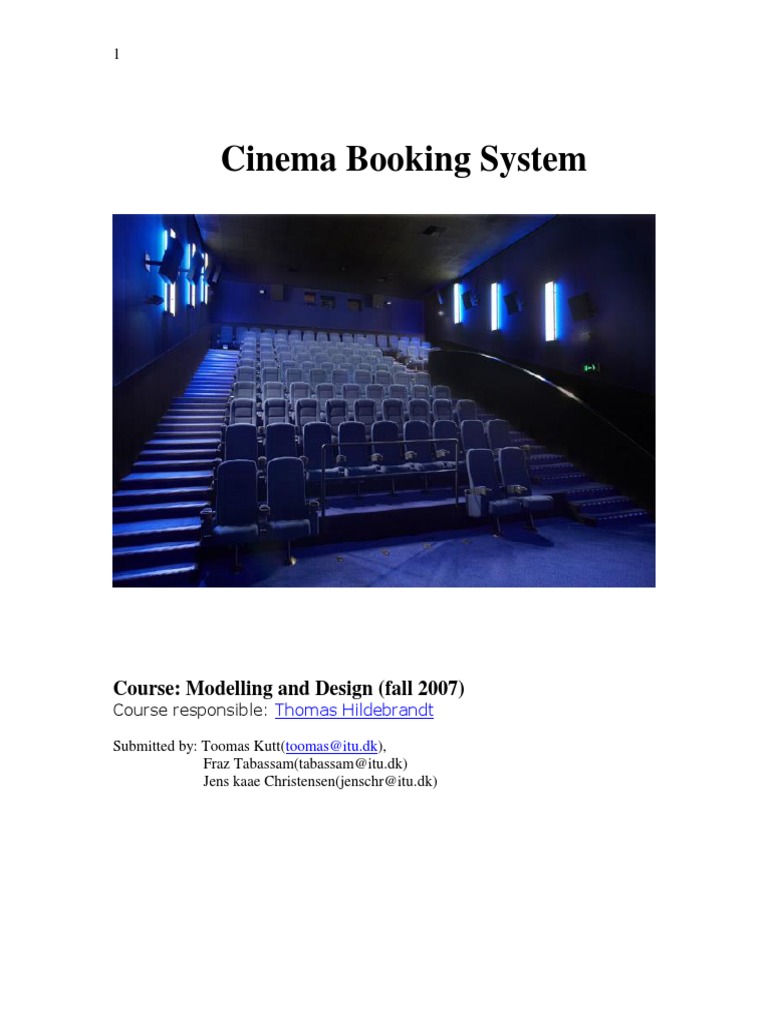 Cinema Booking System Overview | PDF | Component Based Software ...