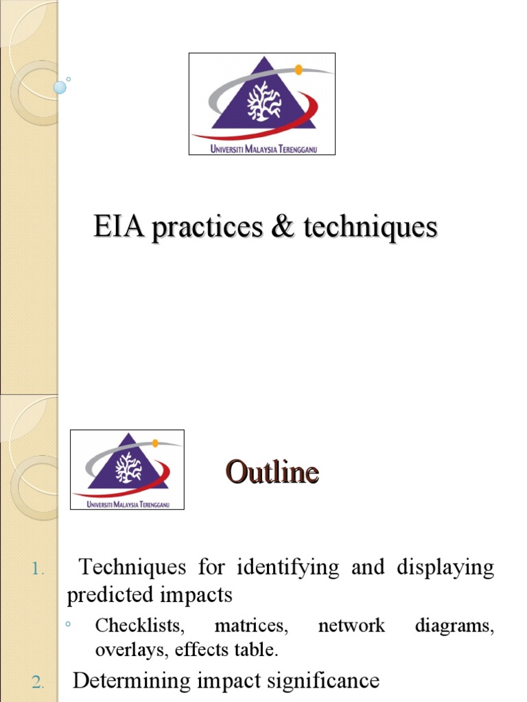 ENVIRONMENTAL IMPACT ASSESSMENT (MSM3208) LECTURE NOTES 6-EIA Practices ...