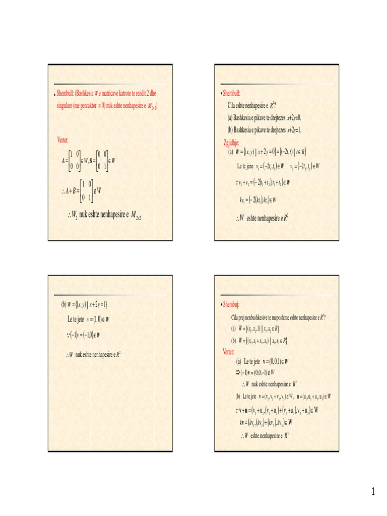 02-Ushtrime ALgjeber | PDF