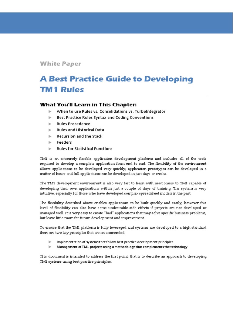 White Paper Best Practice Rules | PDF