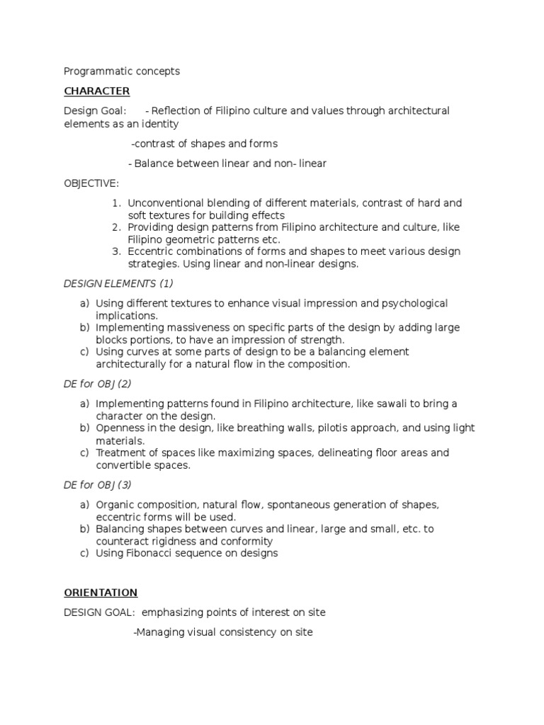 Programmatic Concepts | Download Free PDF | Composition (Visual Arts ...