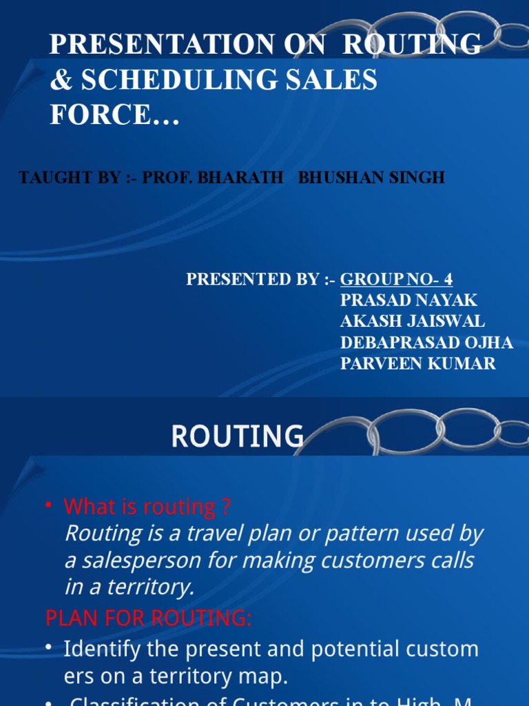 Sales Routing | PDF | Sales | Business Economics
