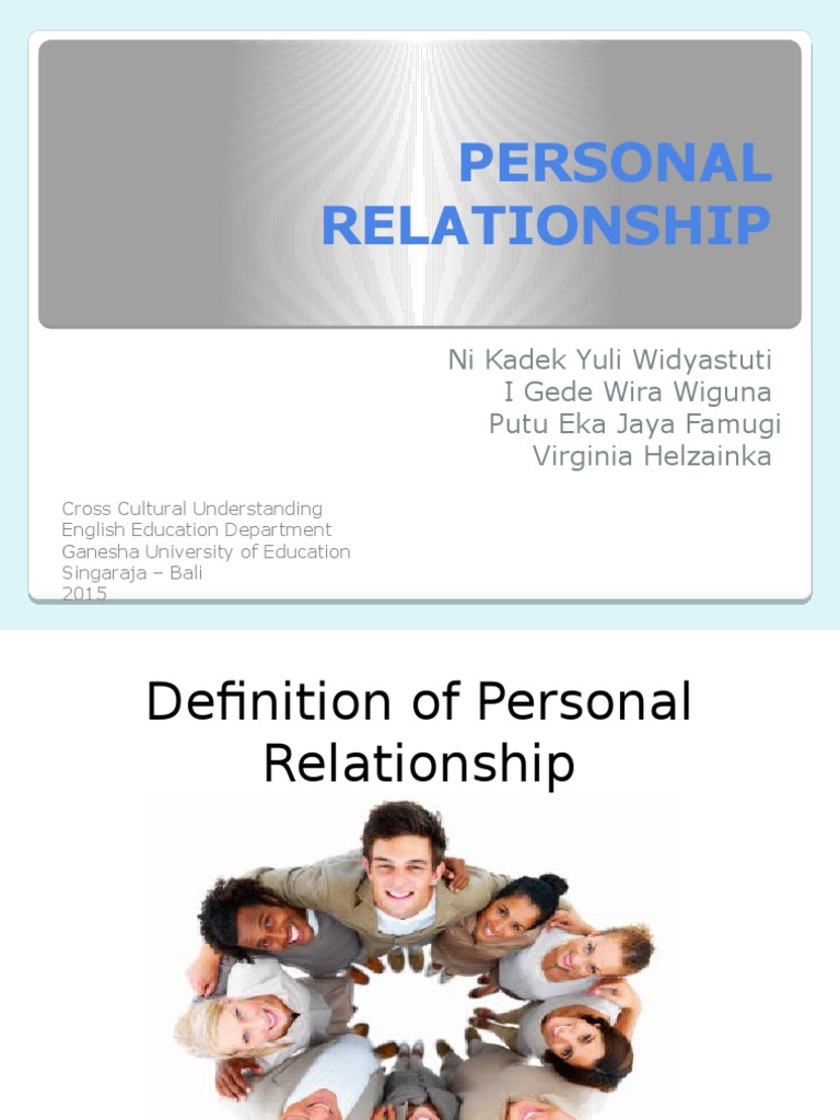 Personal Relationship | PDF | Friendship | Cross Cultural Communication