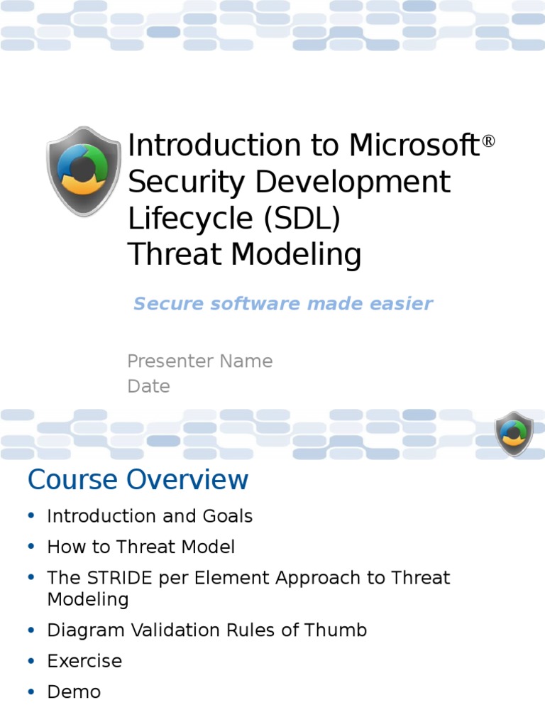 Introduction To Threat Modeling | PDF | Software Testing | Authentication