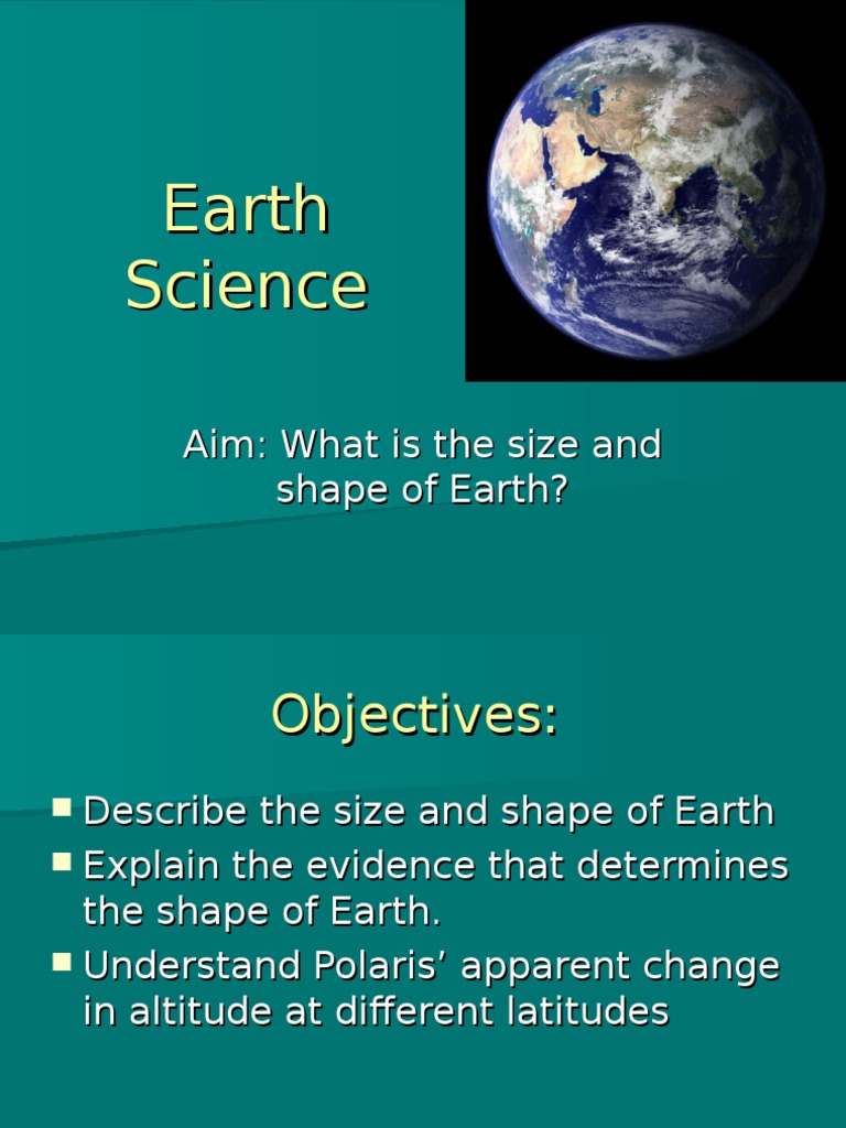 Earth's Size and Shape Explained | PDF | Equator | Latitude