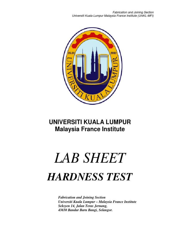 Hardness Test | PDF | Hardness | Production And Manufacturing