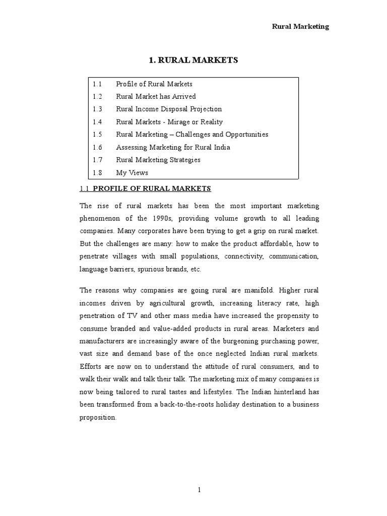 Rural Markets (HUL vs. ITC) | PDF | Unilever | Retail