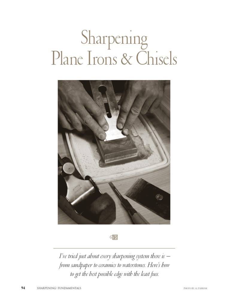Sharpening Plane Irons & Chisels | PDF | Cutting Tools | Wood