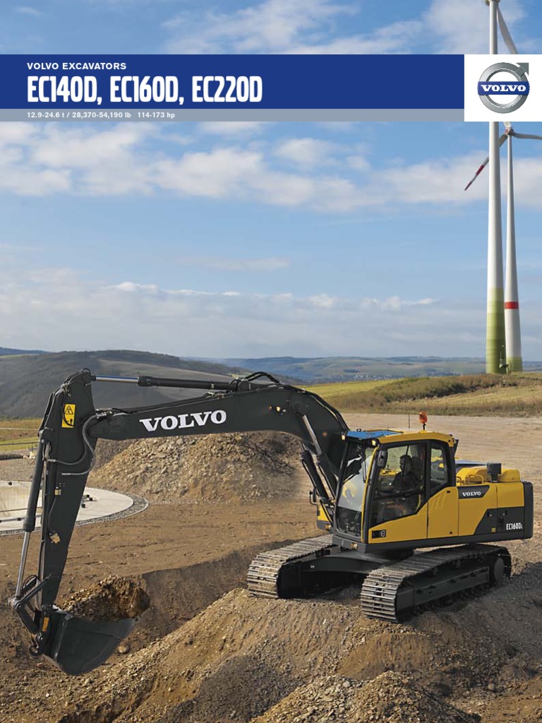 EC140D - EC160D - EC220D Excavator Product Brochure | PDF | Engines ...
