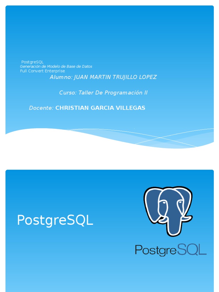 Guía de Instalación y Uso de PostgreSQL | PDF | Postgre Sql | Servidor SQL de Microsoft