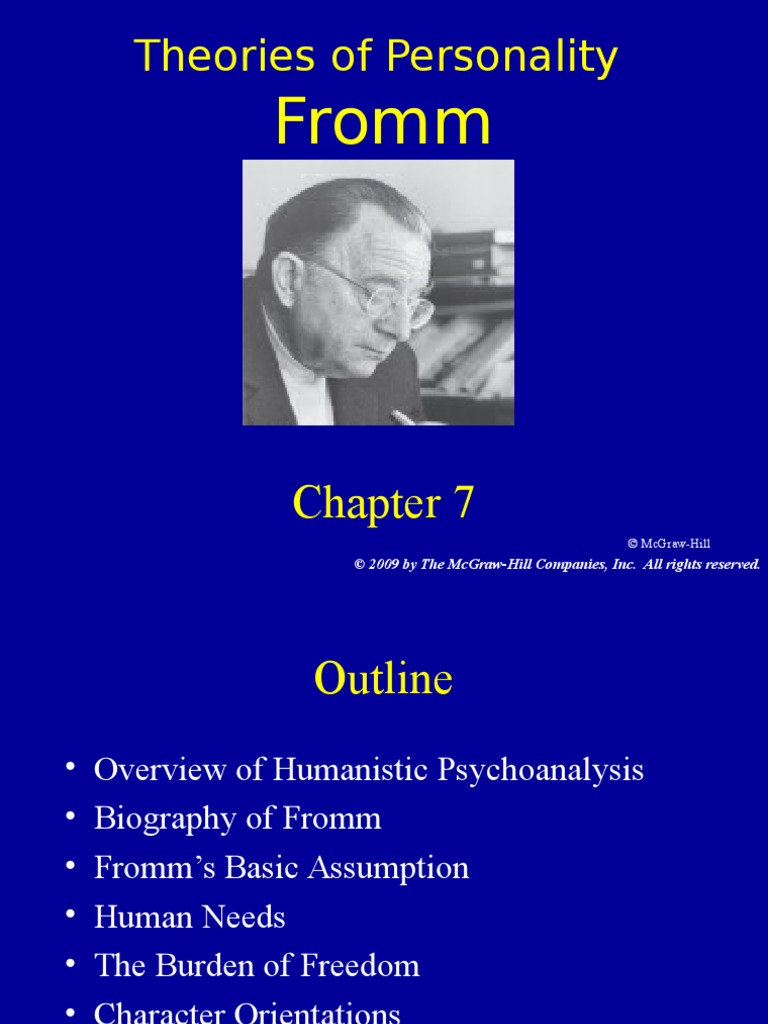 Theories of Personality: Fromm | PDF | Psychoanalysis | Humanistic ...