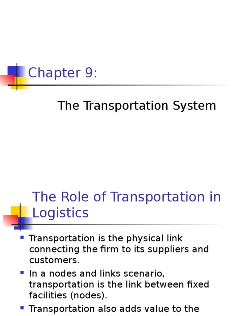 Ch09 Transportation | PDF | Containerization | Intermodal Freight Transport