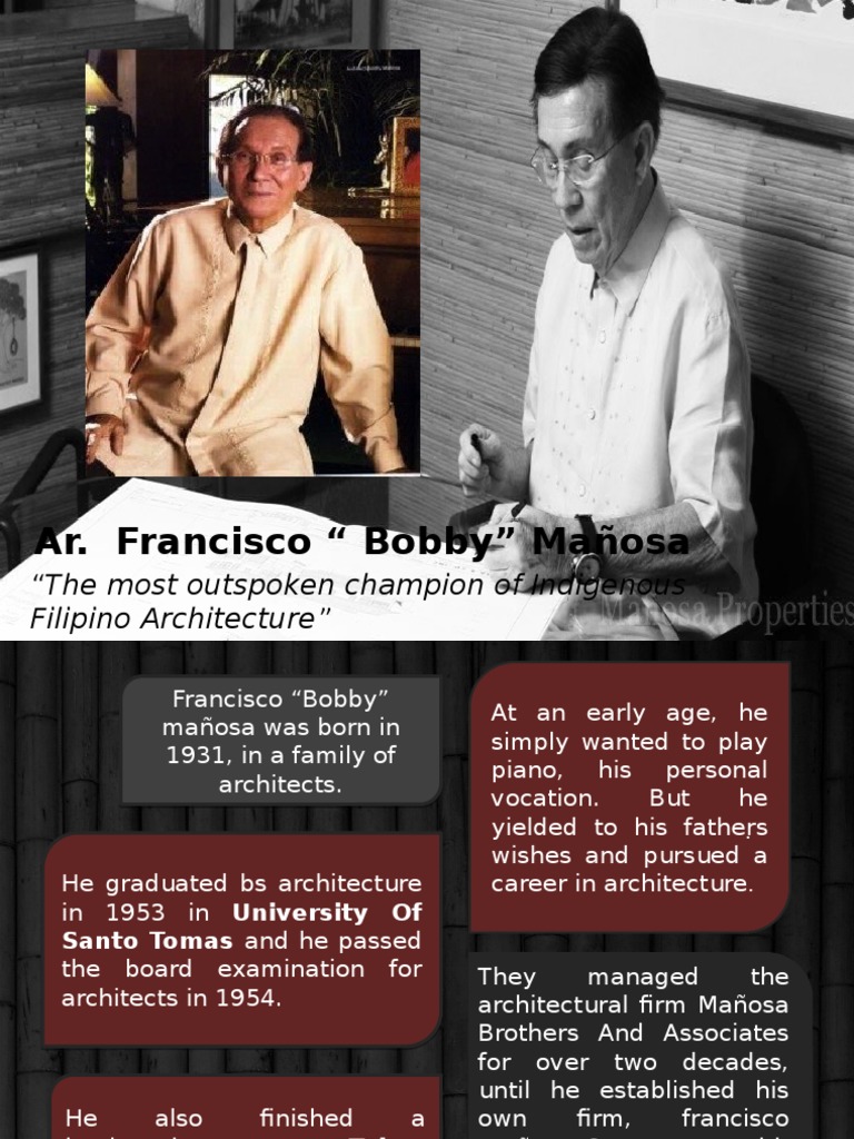 Francisco "Bobby" Manosa | Philippines | Arts (General) | Free 30-day ...
