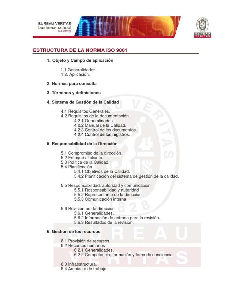 Estructura Norma ISO 9001 | PDF