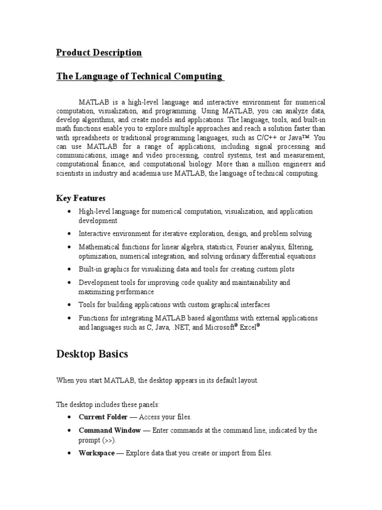 The Language of Technical Computing | PDF | Subroutine | Parameter ...
