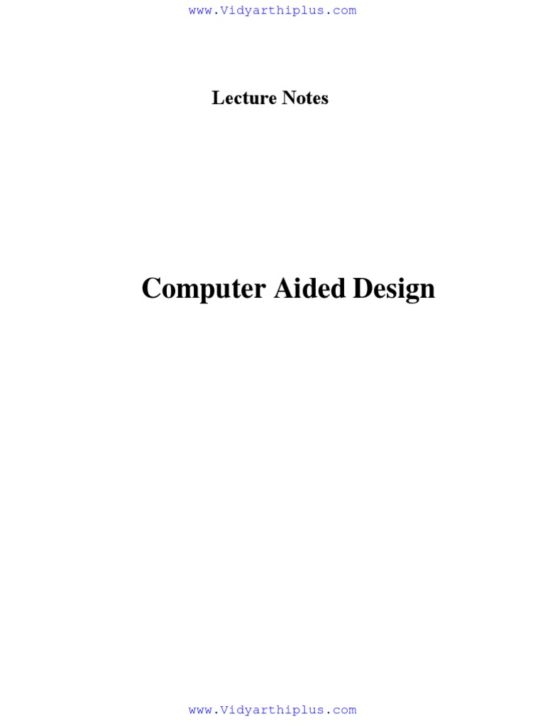 Cad Notes | PDF