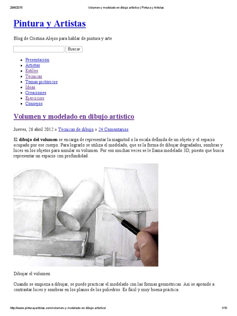 Volumen y Modelado en Dibujo Artístico - Pintura y Artistas | PDF ...
